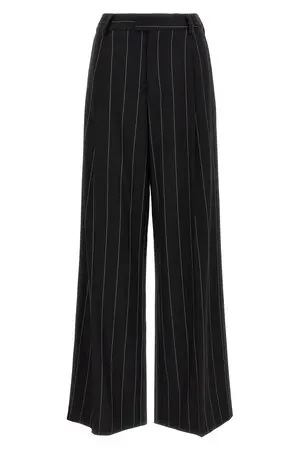 FEDERICA BONIFACI Pinstripe Pants - Black