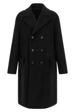 Fendi Angora And Wool Coat - Black