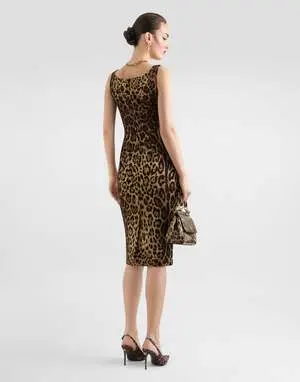 Dolce & Gabbana Leopard- Charmeuse Dress