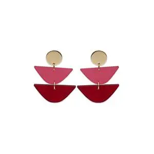 TOOLALLY Equinox Drop Earrings Cherry & Raspberry - Red