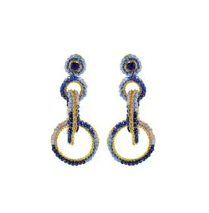 LAVISH BY TRICIA MILANEZE Sky Mix Grace Handmade Earrings - Blue