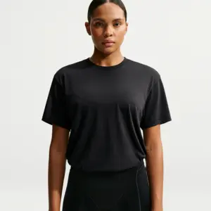 Nike Skims Performance Cotton Blend Oversized Short-sleeve Top - Black