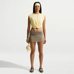 Nike Skims Performance Cotton Blend Cropped Twist Tank Top