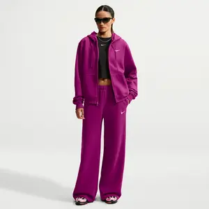 Nike Studio Fleece Weight Mid-rise Wide-leg Pants