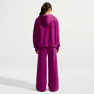 Nike Studio Fleece Weight Mid-rise Wide-leg Pants