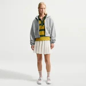Nike Studio Fleece Medium Weight Oversized Full-zip Cropped Hoodie