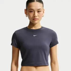 Nike Sportswear Chill Knit Cropped T-shirt - Grey