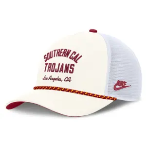 Nike Usc Denim College Trucker Adjustable Hat - White