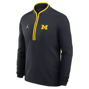 JORDAN Michigan Courtside Brand Dri-fit College Half-zip Top - Blue