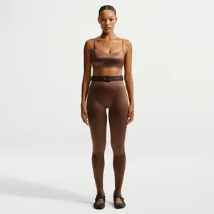 Nike Skims Satin Shine High-waisted Bonded 29" Leggings - Brown