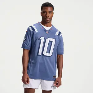 Nike Drake Maye New England Patriots Rivalries Collection Dri-fit Nfl Limited Jersey - Blue