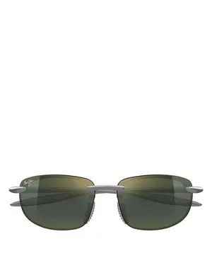 Maui Jim Rectangular Sunglasses, 63mm