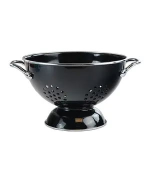 CALYPSO BASIC Power Coated Steel Colander, 1.5 Quart - Black