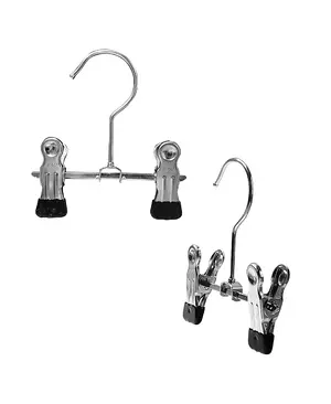 MAWA Two Clip Boot Hanger, Extra Strong Clips, Set Of 5 - Black