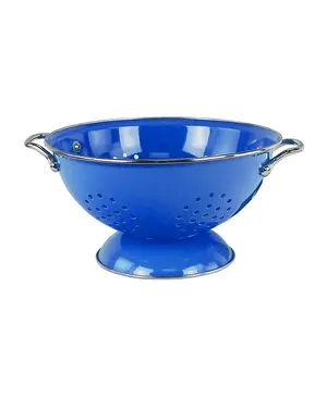 CALYPSO BASIC Power Coated Steel Colander, 3 Quart Azure