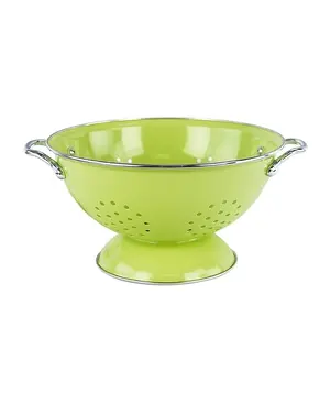 CALYPSO BASIC Power Coated Steel Colander, 3 Quart - Lime