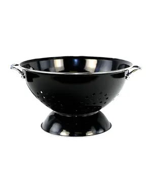 CALYPSO BASIC Power Coated Steel Colander, 5 Quart - Black