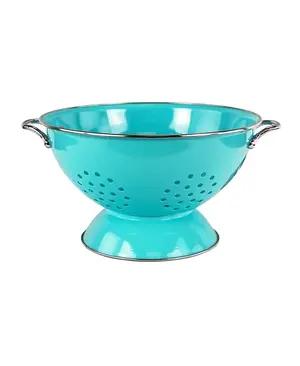 CALYPSO BASIC Power Coated Steel Colander, 5 Quart - Turquoise