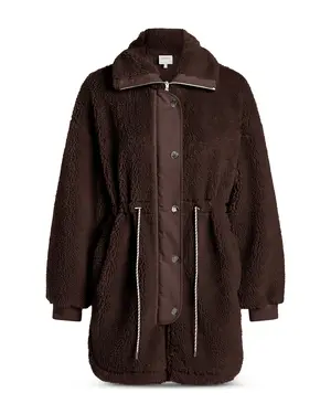 Varley Jamie Sherpa Coat - Coffee Bean