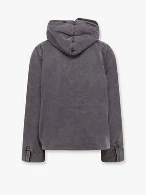 Rick Owens Gimp Zipfront Kjt In Organic Cotton - Grey