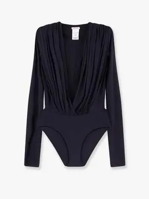 AMAZUIN Rasha Sheer Stretch Jersey Bodysuit - Black
