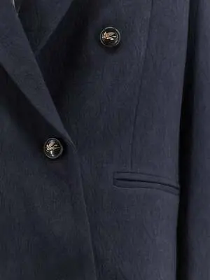 Etro Doublebreasted Stretch Wool Blazer