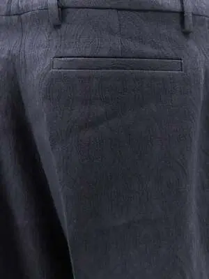 Etro Wool Blend Trousers With Paisley Pattern