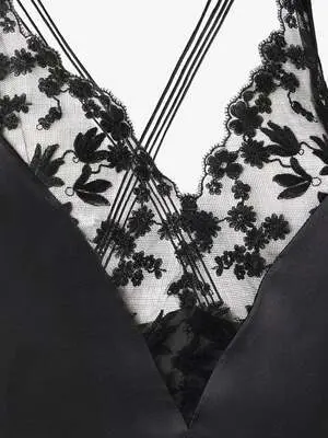 Fendi Silk And Millefiori Lace Midi Dress