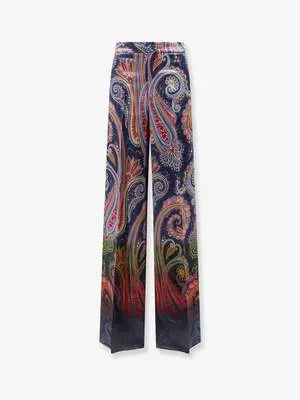 Etro Wideleg Trousers With Paisley Pattern