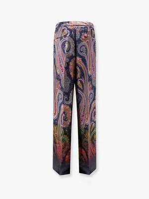 Etro Wideleg Trousers With Paisley Pattern