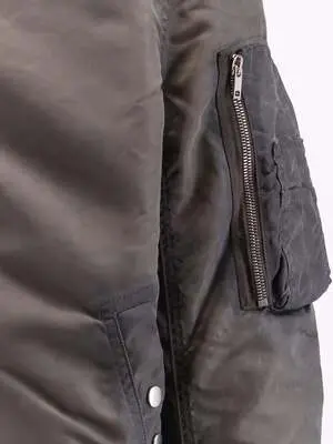 Rick Owens Classic Flight Bomber Jacket With Washedout Effect