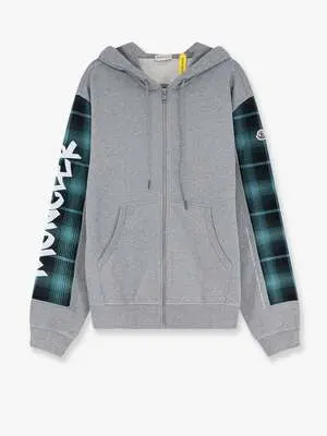 Moncler Cotton Zipup Hoodie - Grey