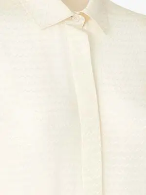 Fendi Silk Jacquard Chemisier Dress