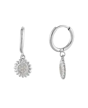 ATOLEA Helios Hoop Earrings - Silver
