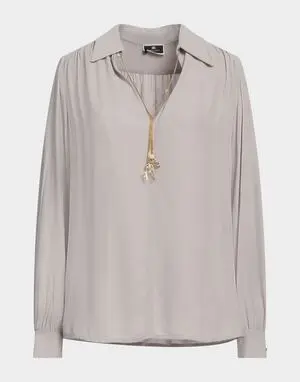 Elisabetta Franchi Top Taupe Size Viscose