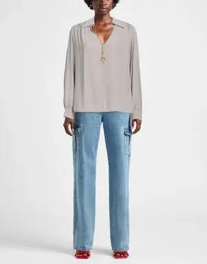 Elisabetta Franchi Top Taupe Size Viscose
