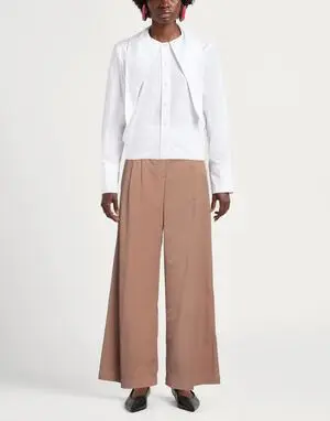 Pinko Pants Light Brown Size Cotton, Elastane