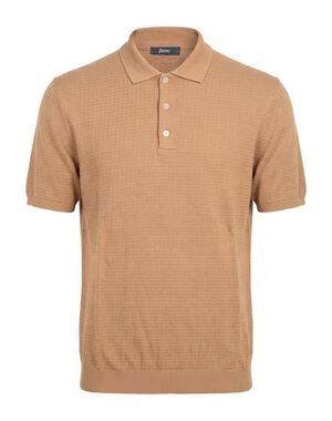 Herno Polo Shirt Camel Size Cotton, Cashmere