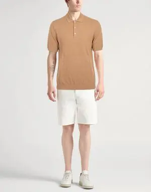 Herno Polo Shirt Camel Size Cotton, Cashmere