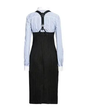 Moschino Midi Dress Charcoal Size Virgin Wool, Cotton, Elastane