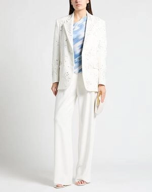 Elisabetta Franchi Blazer Ivory Size Polyester, Elastane