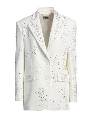 Elisabetta Franchi Blazer Ivory Size Polyester, Elastane