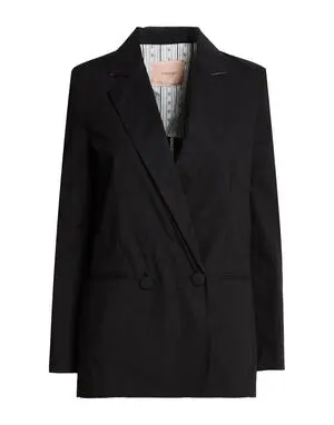 TWINSET Blazer Size Cotton, Elastane