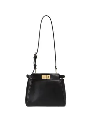 Fendi My Peekaboo Xs Leather Handbag - Black
