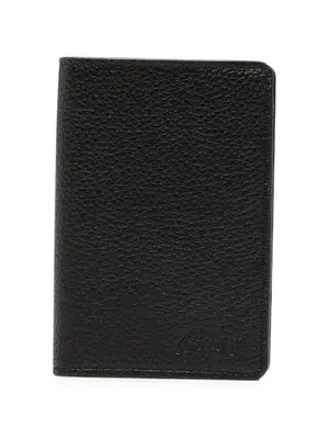 Brioni Leahter Passport Holder - Black
