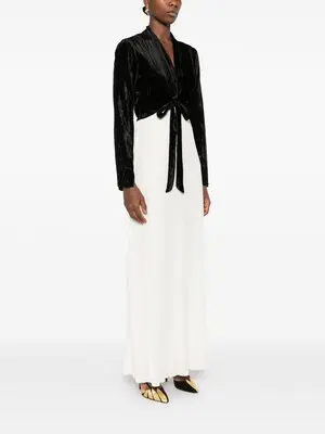 FORTE_FORTE Velvet Long Dress - Black