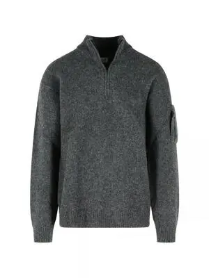 C.P. COMPANY Lens-detail Quarter-zip Sweater