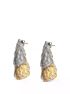 Joanna Laura Constantine Double Petal Crystal-embellished Earrings