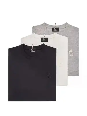 Moncler Logo-patch T-shirts - Multicolour