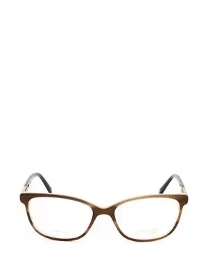 EMOZIONI Rectangle-frame Glasses - Brown